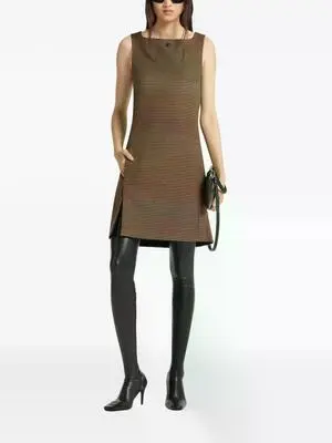 COURREGES Houndstooth Slit Mini Dress