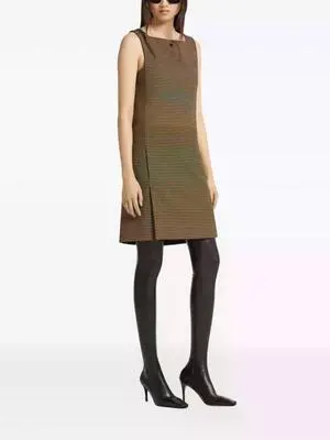 COURREGES Houndstooth Slit Mini Dress