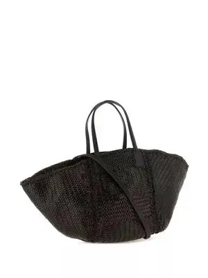 Dragon Diffusion Maxi Teresa Cabas Woven Leather Tote Bag