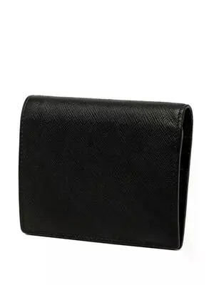 Prada 2013-2026 Saffiano Bifold Compact Wallet Small Wallets - Black