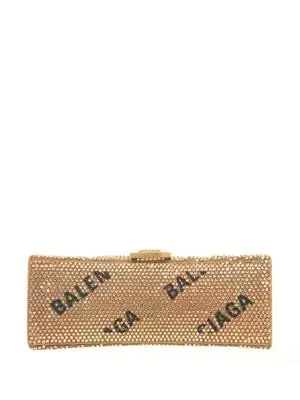 Balenciaga 2020-2026 Rhinestone Hourglass Xs Satchel - Brown
