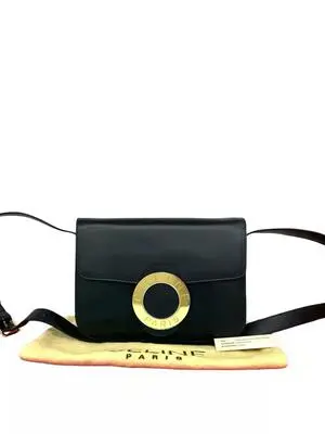 Celine 1990-2000 Calfskin Circle Logo Crossbody Bag