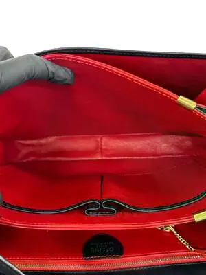 Celine 1990-2000 Calfskin Circle Logo Crossbody Bag