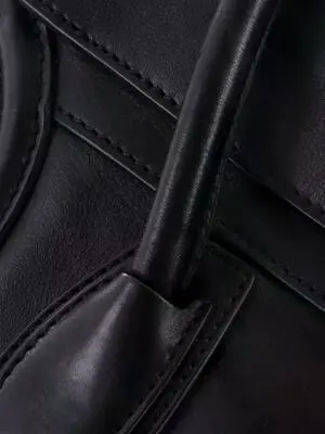 Celine Luggage Bag Smooth Leather Mini Tote Bag - Black