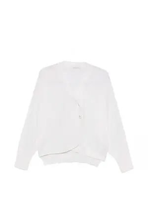 Liviana Conti Safety-pin-fastening Cardigan - White