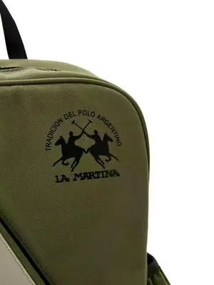 LA MARTINA Logo-print Contrast-stripe Backpack - Green