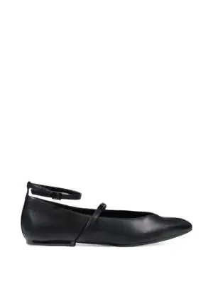 Armani Exchange Buckle-strap Ballet Flats - Black