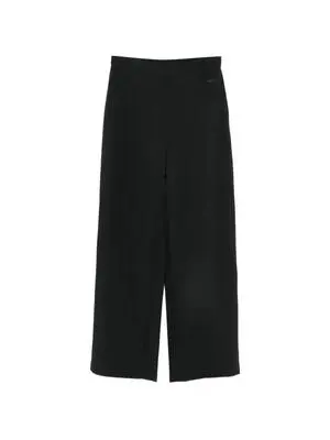 Calvin Klein Pintuck Wide-leg Trousers - Black