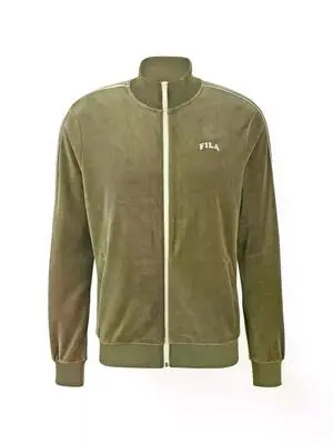 FILA Velour-textured Side-stripe Sweater - Green