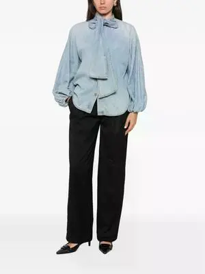 SESSUN Pleated Wide-leg Trousers