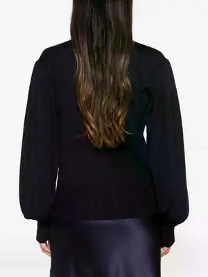 Liviana Conti Puff-sleeve High-neck Sweater