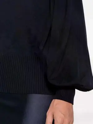 Liviana Conti Puff-sleeve High-neck Sweater