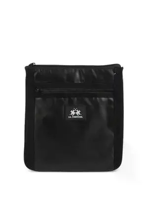LA MARTINA Logo-patch Zip-fastening Messenger Bag - Black