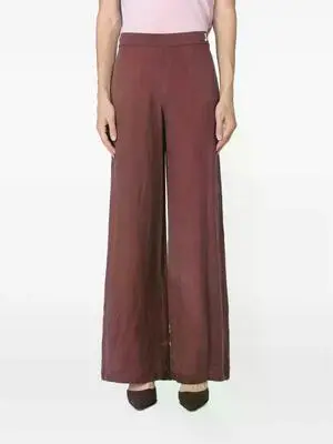 Patrizia Pepe Logo-plaque Palazzo Pants - Red