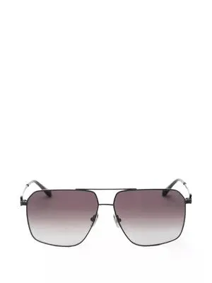 FERRAGAMO Gancini Geometric-frame Sunglasses - Black
