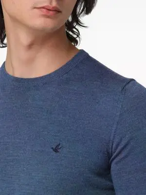 BROOKSFIELD Logo-embroidered Wool Sweater