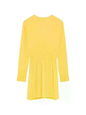 Patrizia Pepe Crepe Wrap-design Dress - Yellow