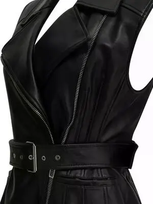 Max Mara Favella Belted Leather Jacket