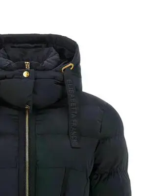 Elisabetta Franchi Down Jacket In Voile Fabric