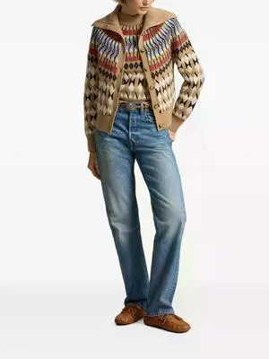 Polo Ralph Lauren Geo-motif Wool-cashmere Cardigan