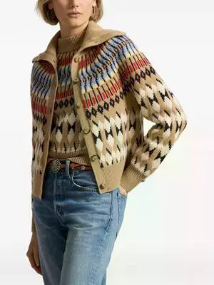 Polo Ralph Lauren Geo-motif Wool-cashmere Cardigan