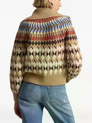 Polo Ralph Lauren Geo-motif Wool-cashmere Cardigan