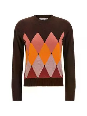 BALLANTYNE Diamond Intarsia-knit Sweater