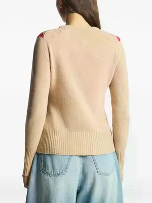 FAY Argyle-pattern Cable-knit Sweater