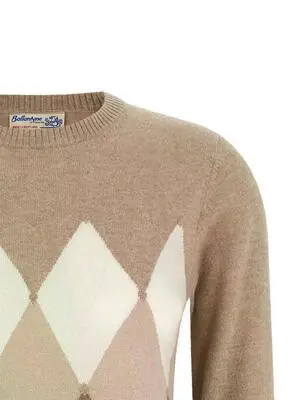 BALLANTYNE Argyle-intarsia Cashmere Sweater