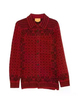 Guest In Residence Paisley-patterned Overshirt - Red