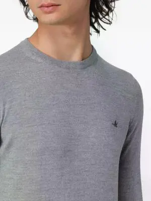 BROOKSFIELD Logo-embroidered Wool Sweater