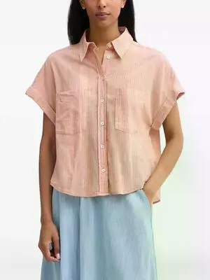 Marc O'polo Striped Short-sleeve Shirt - Orange