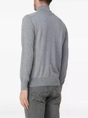 BROOKSFIELD Half-zip Long-sleeve Sweater - Grey