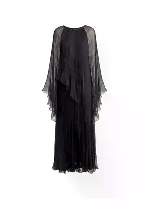IRINA SCHROTTER Alexia Pleated Silk Dress - Black