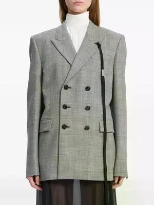 ANN DEMEULEMEESTER Double-breasted Wool Blazer - Black
