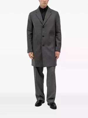Hugo Single-breasted Notched-lapel Coat - Grey