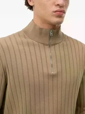 Hugo Ribbed-knit Quarter-zip Sweater