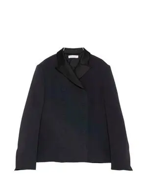 Liviana Conti Double-breasted Satin-trim Jacket