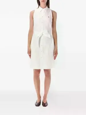 Polo Ralph Lauren Sleeveless Belted Mini Dress - White
