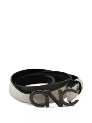 Costume National Logo-buckle Leather Belt - Neutrals