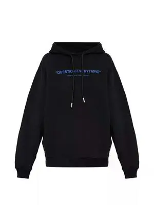 Off-White Slogan-print Hoodie - Black