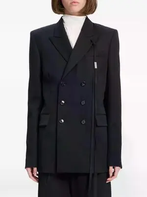 ANN DEMEULEMEESTER Double-breasted Gabardine Blazer