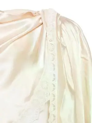 THE GARMENT Cata Lace-trim Draped Top - Neutrals