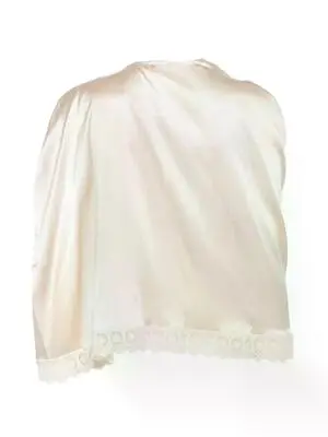 THE GARMENT Cata Lace-trim Draped Top - Neutrals
