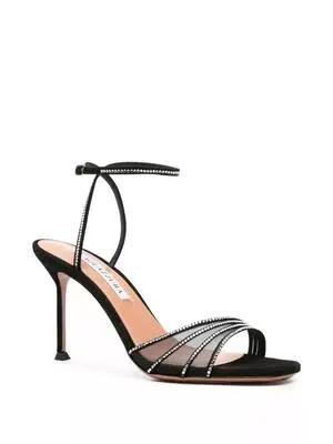 AQUAZZURA Crystal-embellished Mesh Sandals