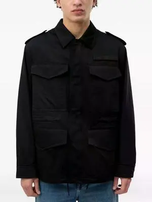 Hugo Logo-patch Multi-pocket Jacket - Black