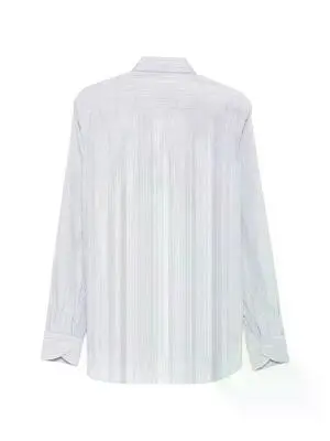 Canali Striped Long-sleeve Shirt - White