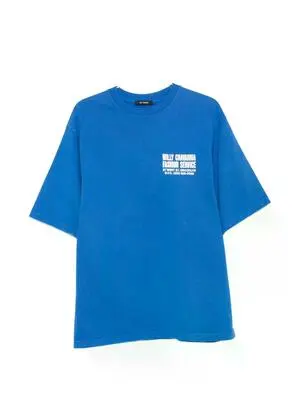 WILLY CHAVARRIA Fashion Service Logo-print T-shirt - Blue