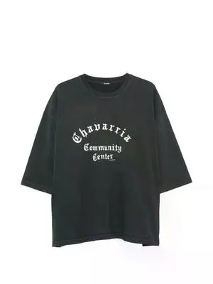 WILLY CHAVARRIA Community Center Buffalo Graphic-print Drop-shoulder T-shirt - Black