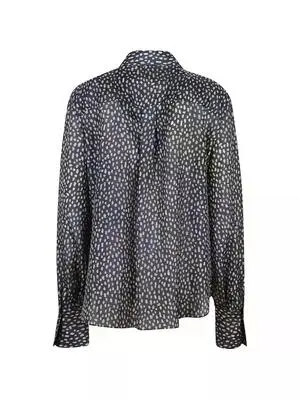 Brunello Cucinelli Polka-dot Pussy-bow Shirt